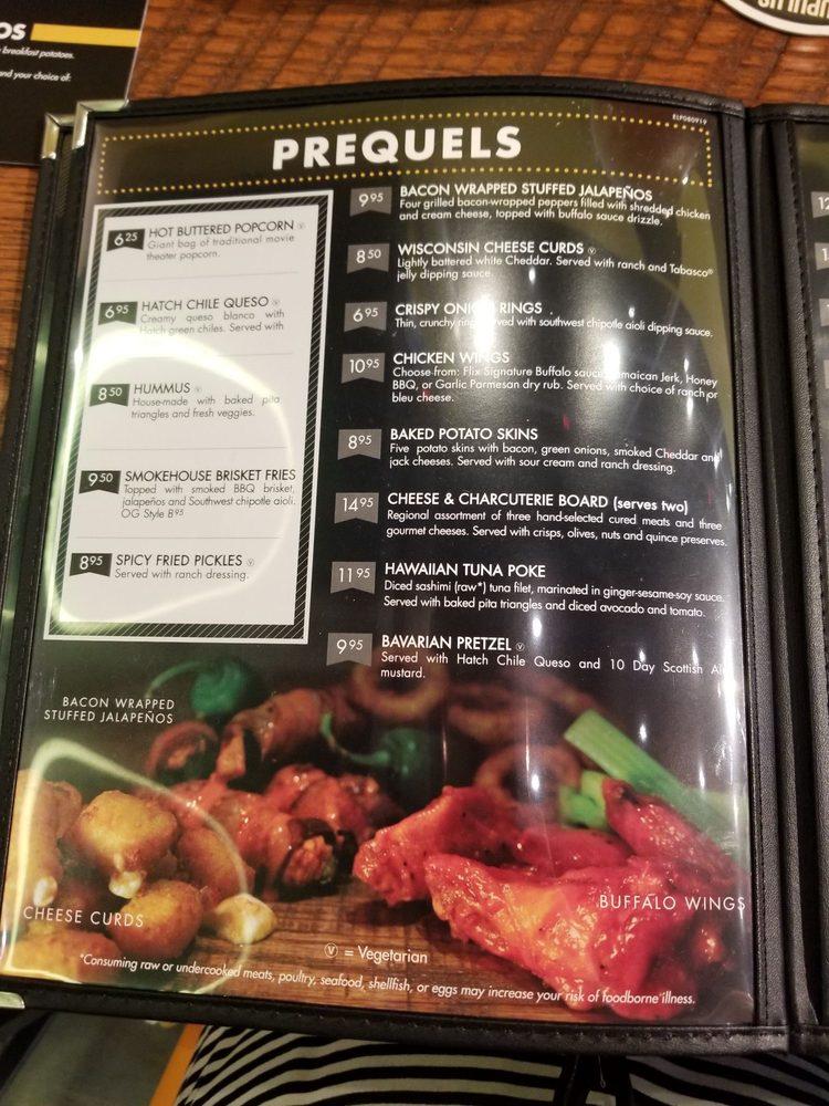 Menu at Flix Brewhouse restaurant, El Paso