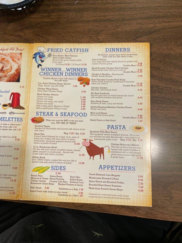 Menu at Granny Shaffer's Restaurant, Joplin, N Rangeline Rd