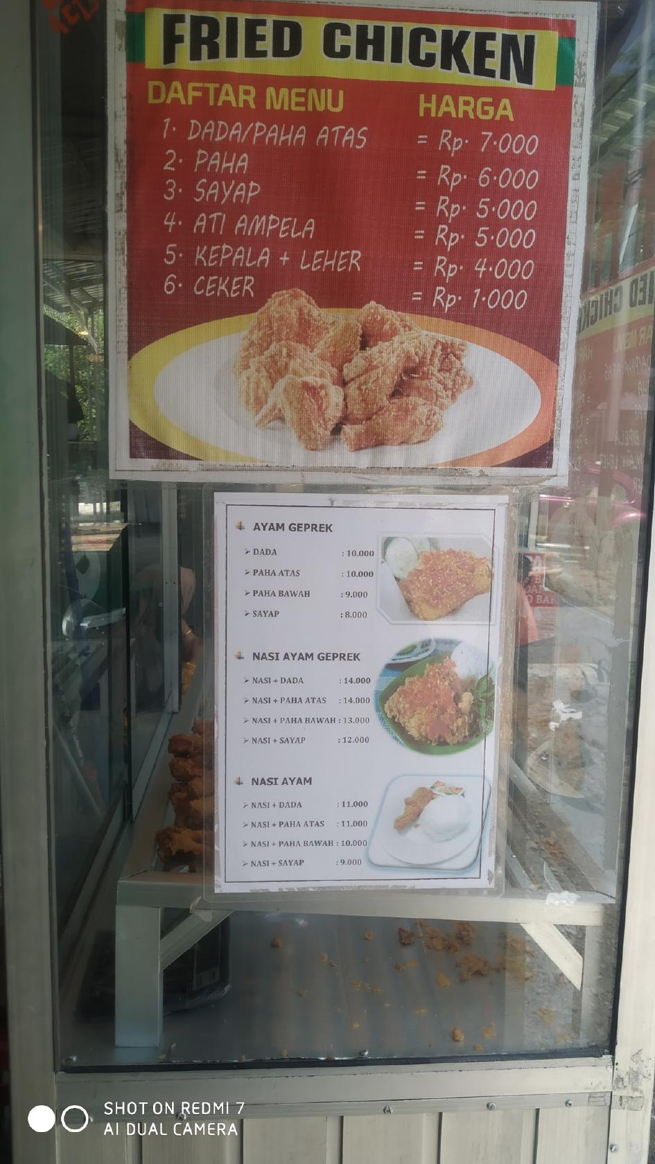 Menu at Jawa Fried Chicken restaurant, Tanak Awu, jalan by pass No.km No.5