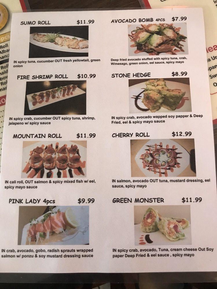 Menu at Sushi Fresh Camarillo restaurant, Camarillo