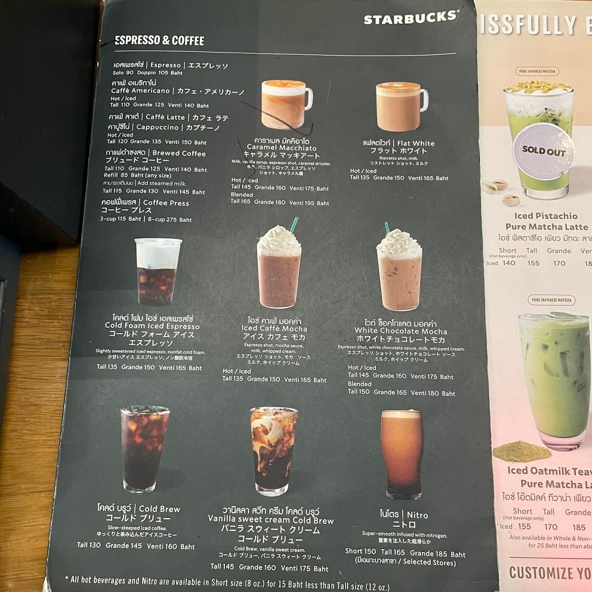 Carta de Starbucks (Fortune Town), Bangkok