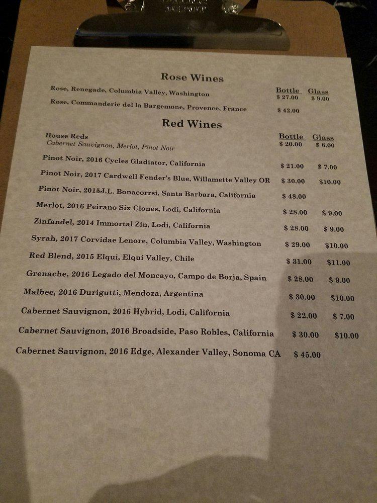Menu at Bait pub & bar, St. Louis, Lindell Blvd