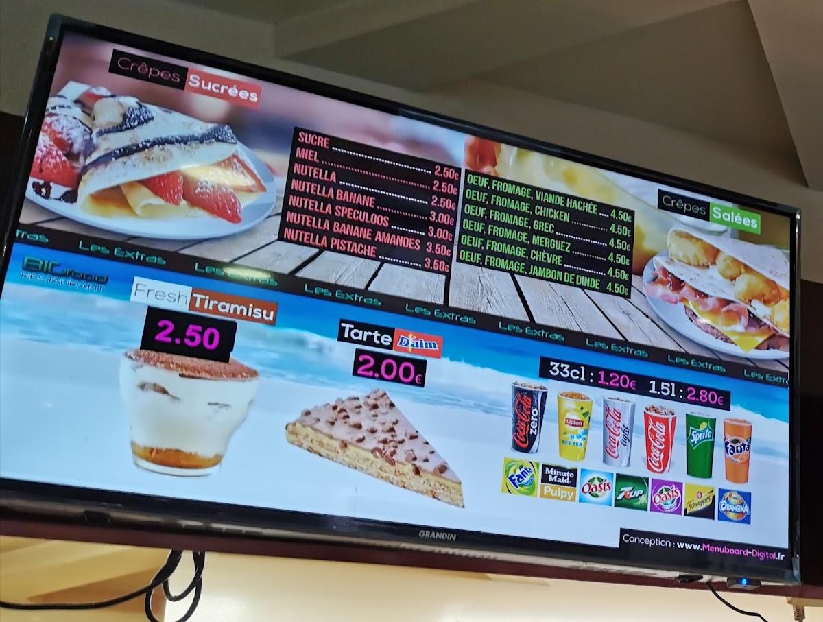 Menu at BIG FOOD restaurant, Pantin