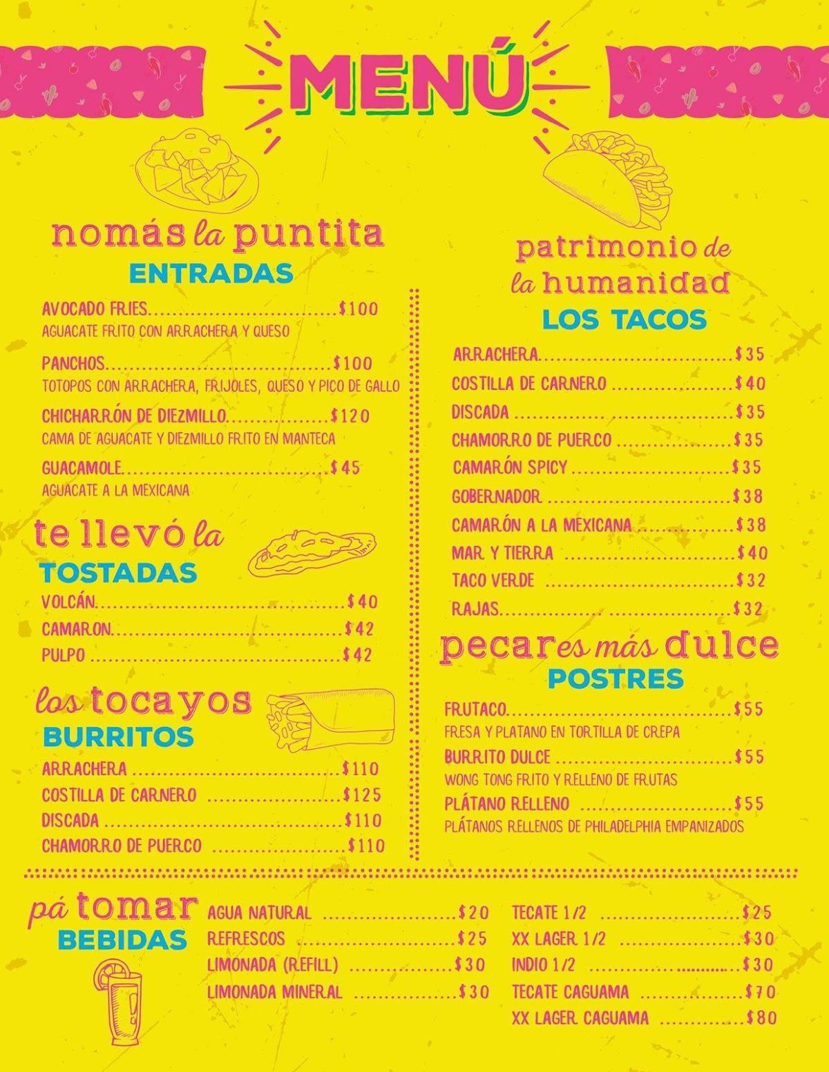 Carta del restaurante Chileros Tacos&Chelas, Reynosa