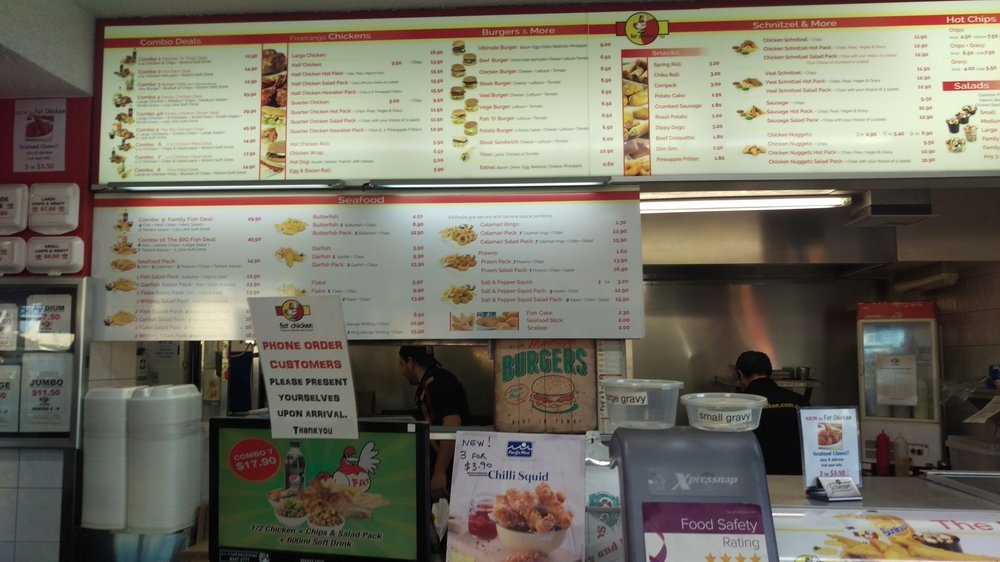 Menu at Fat Chicken fast food, Torrensville, 1/175 Henley Beach Rd