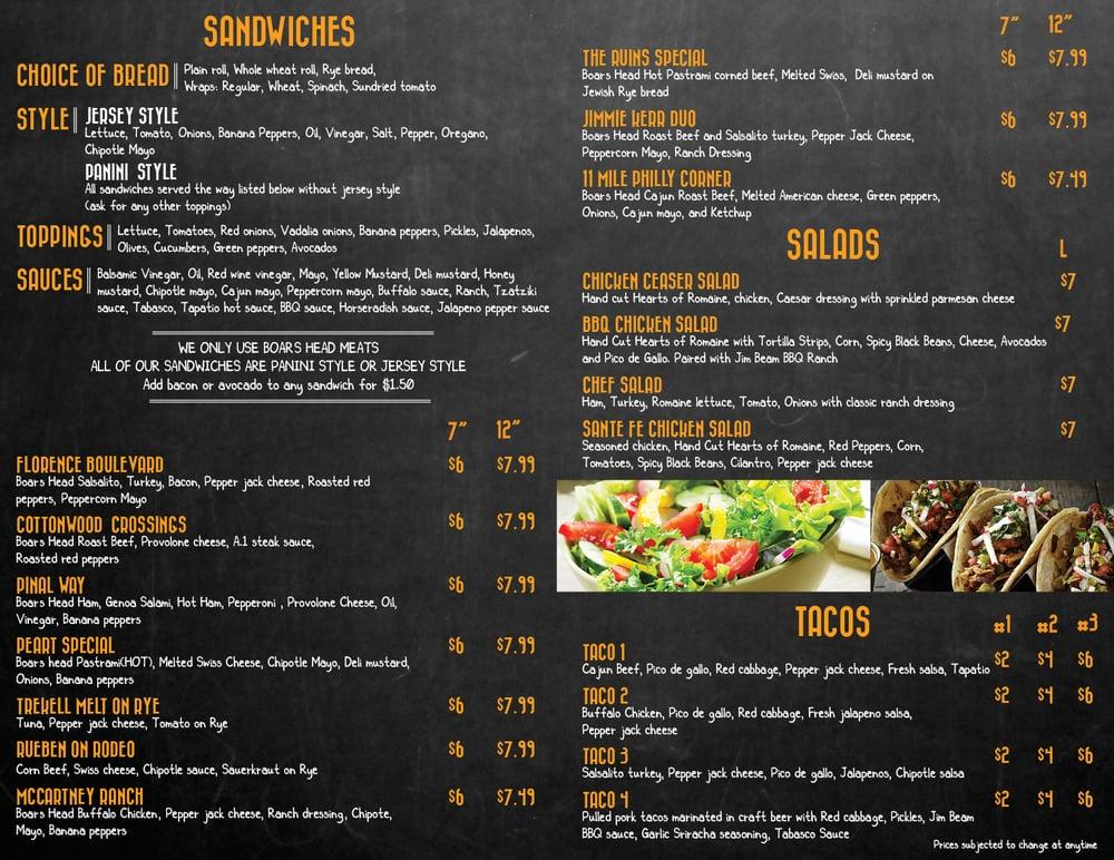 Menu at Liquor Factory pub & bar, Casa Grande