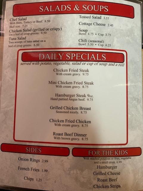 Menu at Livingston's Cafe, Wichita, E Douglas Ave