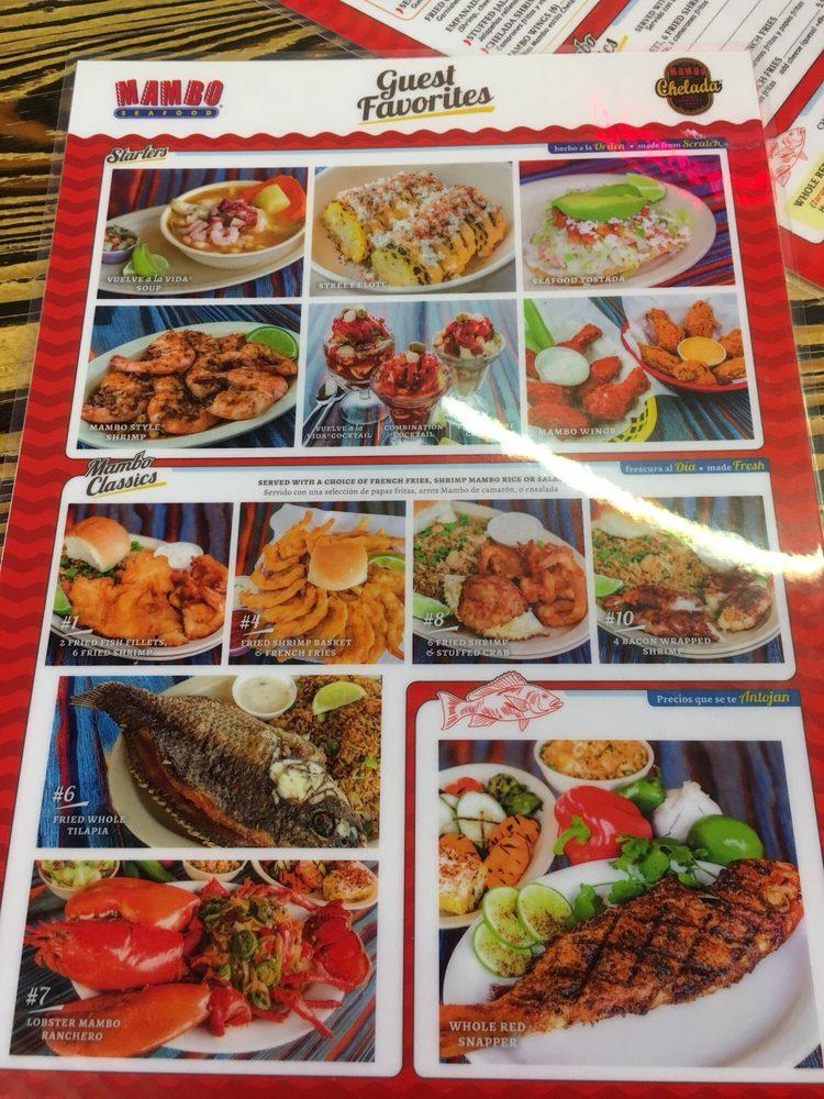 Menu at Mambo Seafood restaurant, Houston, 10402 Gulf Fwy