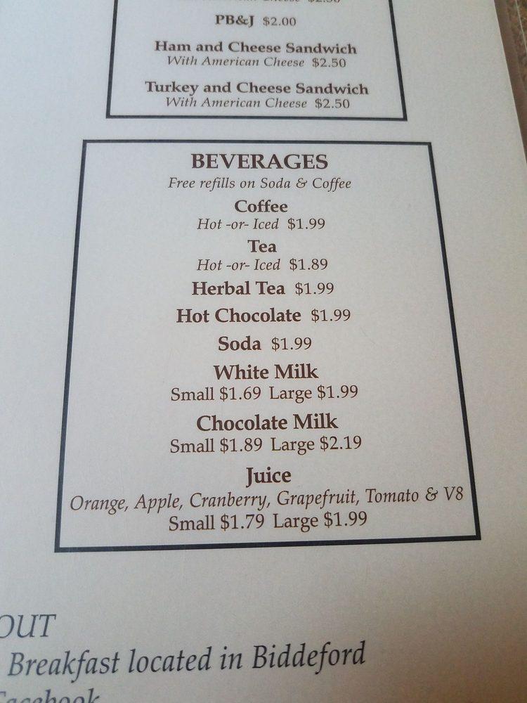 Menu at Mike's All Day Breakfast restaurant, Kennebunk, 55 Western Ave
