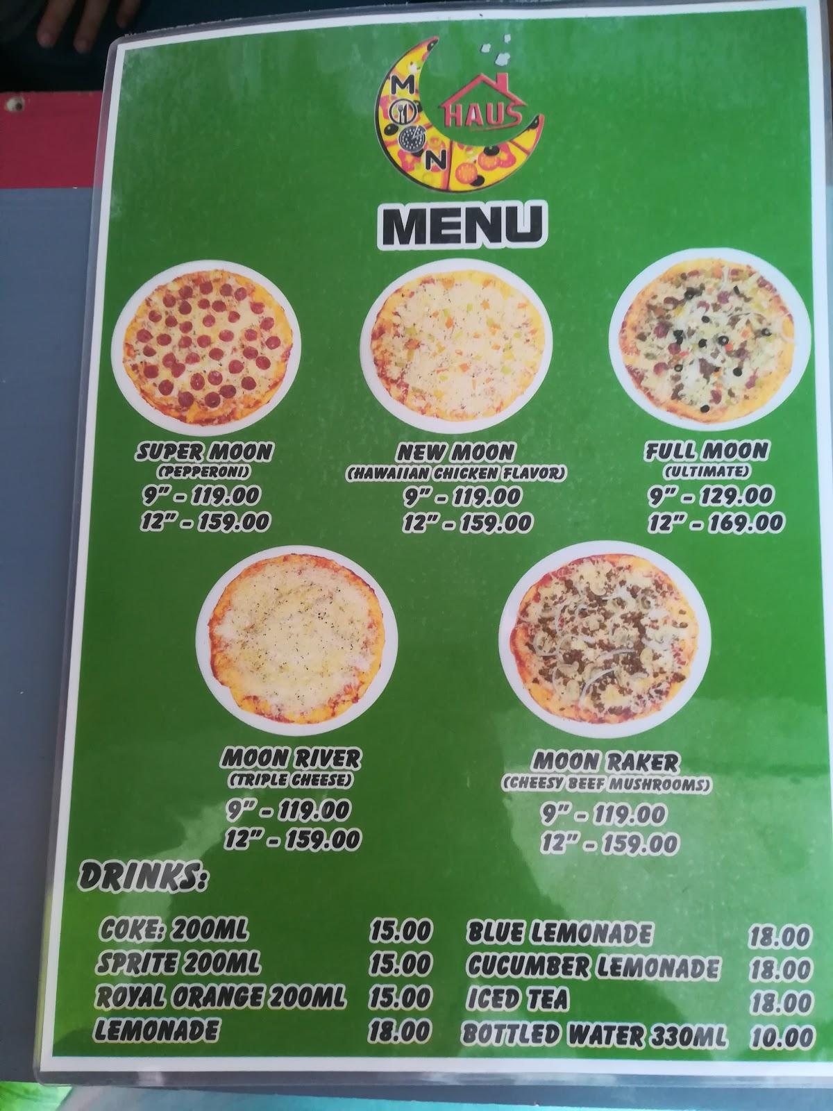 Menu at Moon haus Maco restaurant, Maco