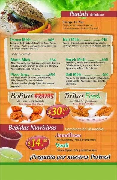Menu at Salad Fresh restaurant, Mexico City, Av. Isaac Newton 82-Local A
