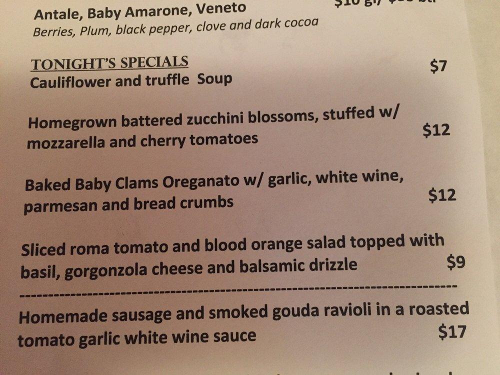 Menu at Amore Mio restaurant, Hoffman Estates
