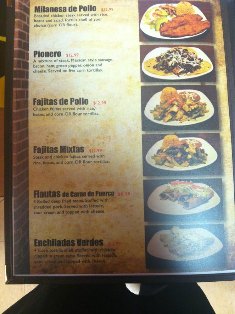 Menu at El Taco Loco # 2 restaurant, Long Beach