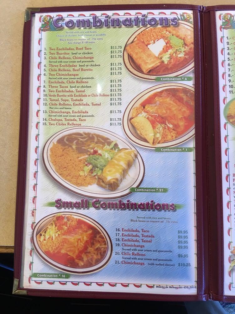 Menu at El Trio Loco 2 restaurant, Manzanita