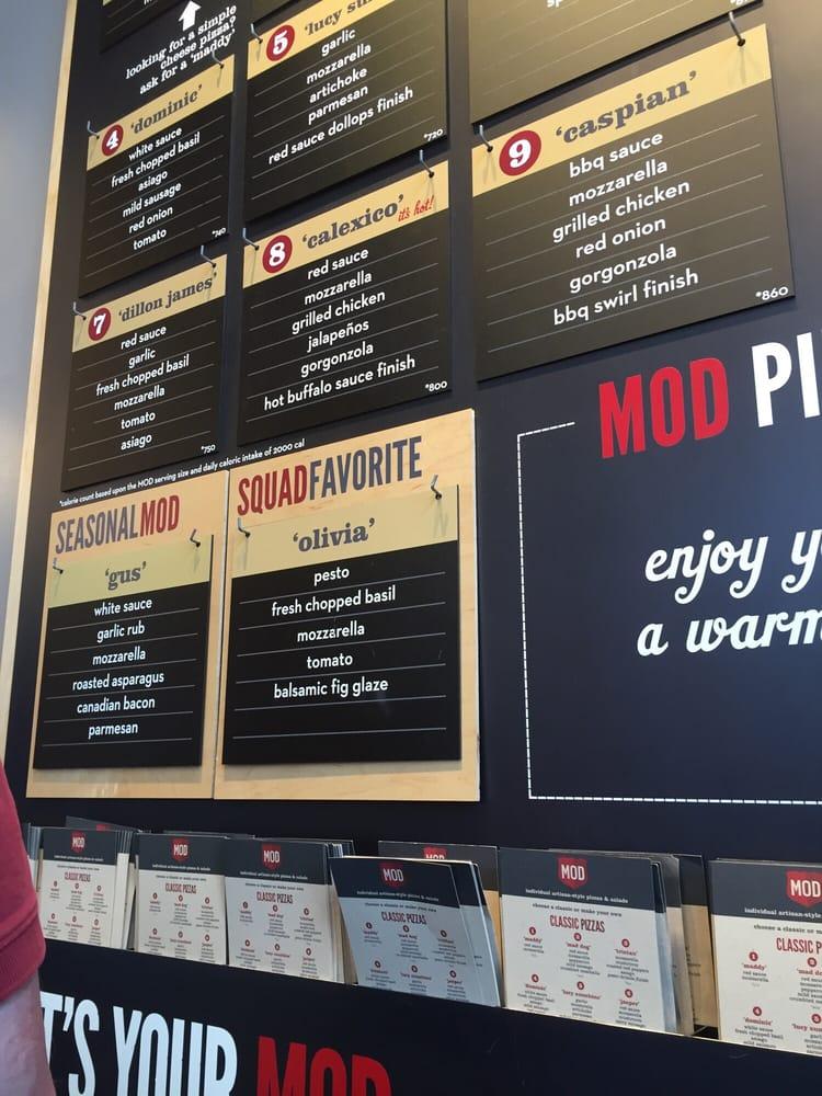 Menu at MOD Pizza pizzeria, Hillsboro, NE 106th Ave Suite C