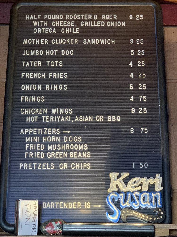 Menu at Red Rooster pub & bar, Oceanside, Oceanside Blvd