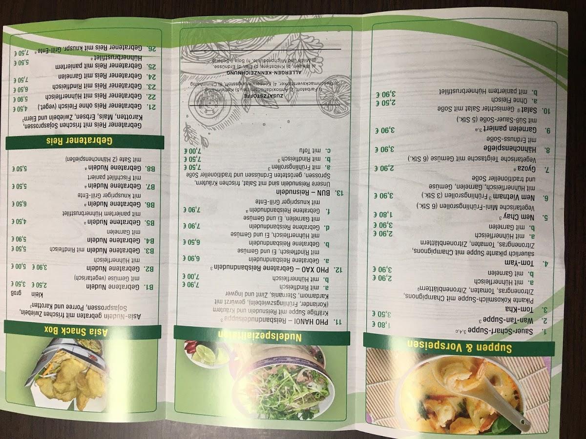 Menu at ASIA GOURMET Duisburg Mitte pub & bar, Duisburg