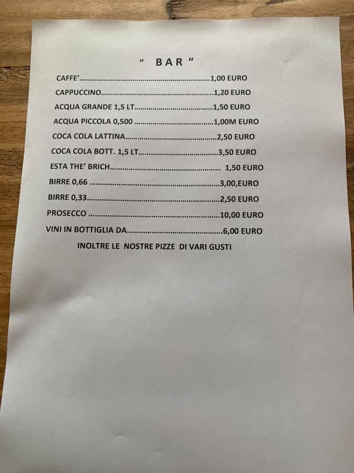 Menu da Bar Trattoria da Nella, Lajatico