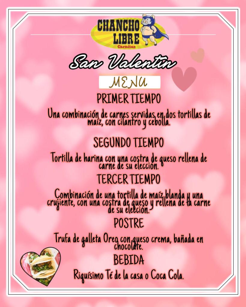 Carta del restaurante Chancho Libre Carnitas, Tijuana