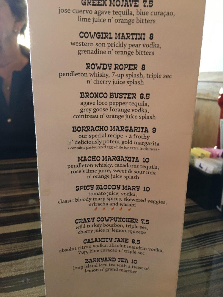 Menu at Cowboy Cookin' steakhouse, Wickenburg, 495 E Wickenburg Way