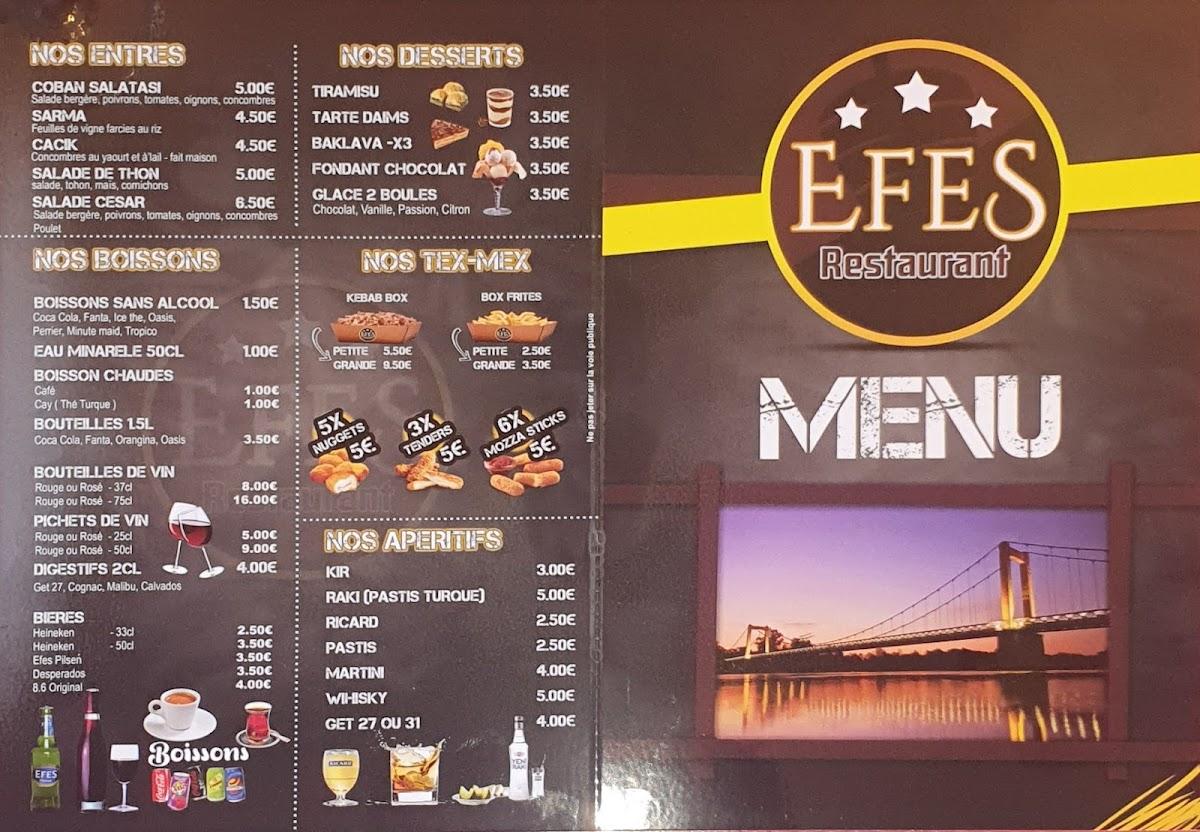 Menu au EFES Restaurant, Cosne-Cours-sur-Loire