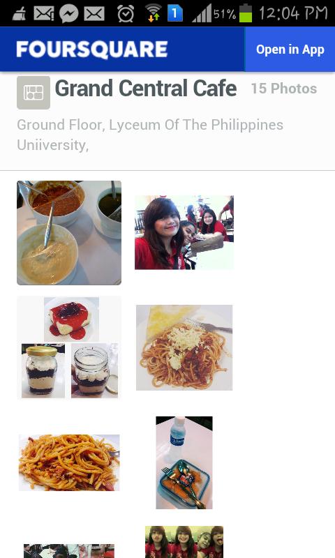 Menu at Grand Central Cafe, Manila