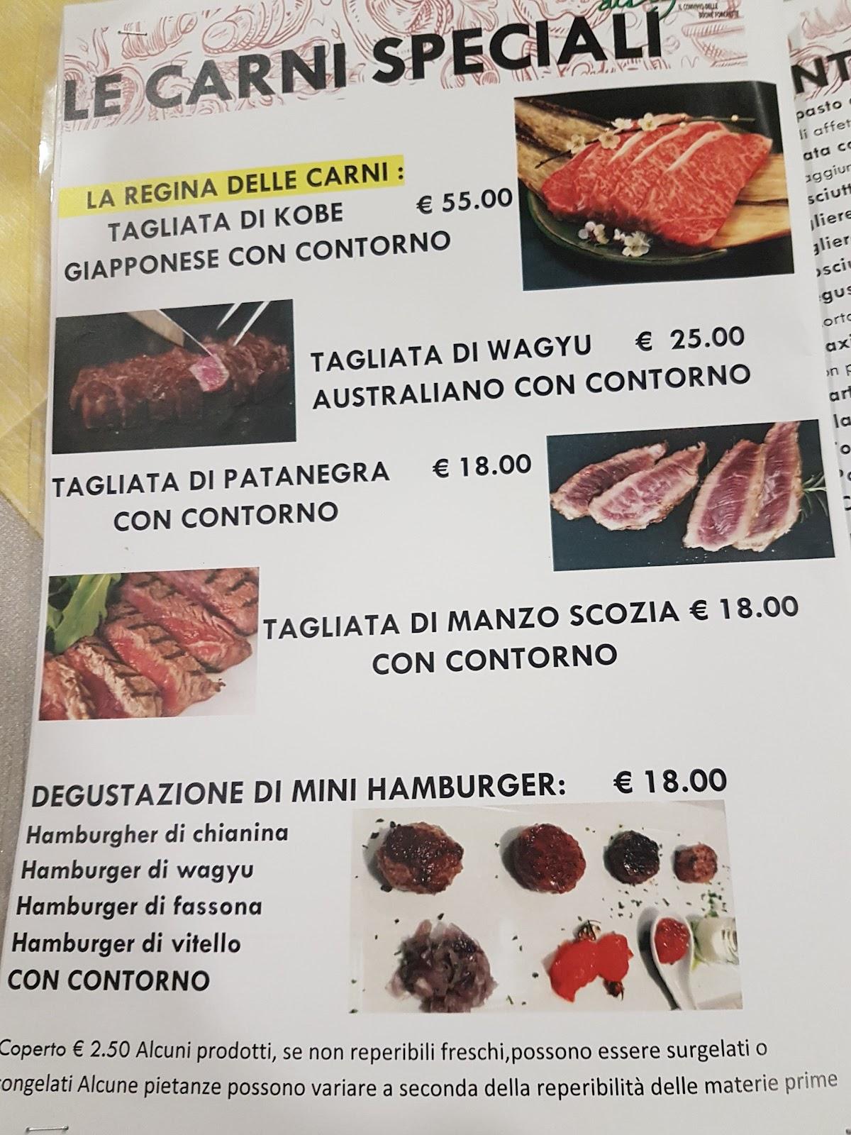 Menu au Trattoria Ai Bagordi Boara Pisani restaurant, Boara Pisani