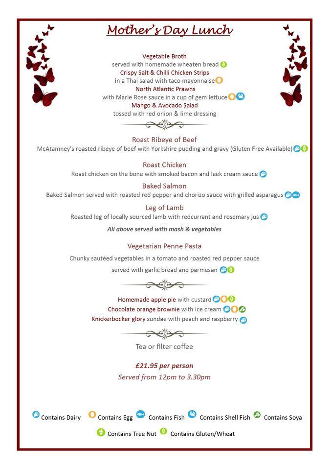 Menu at Adelphi Portrush restaurant, Portrush