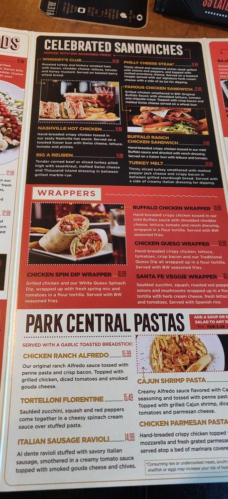 Menu at Big Whiskey's American Restaurant & Bar, Ozark