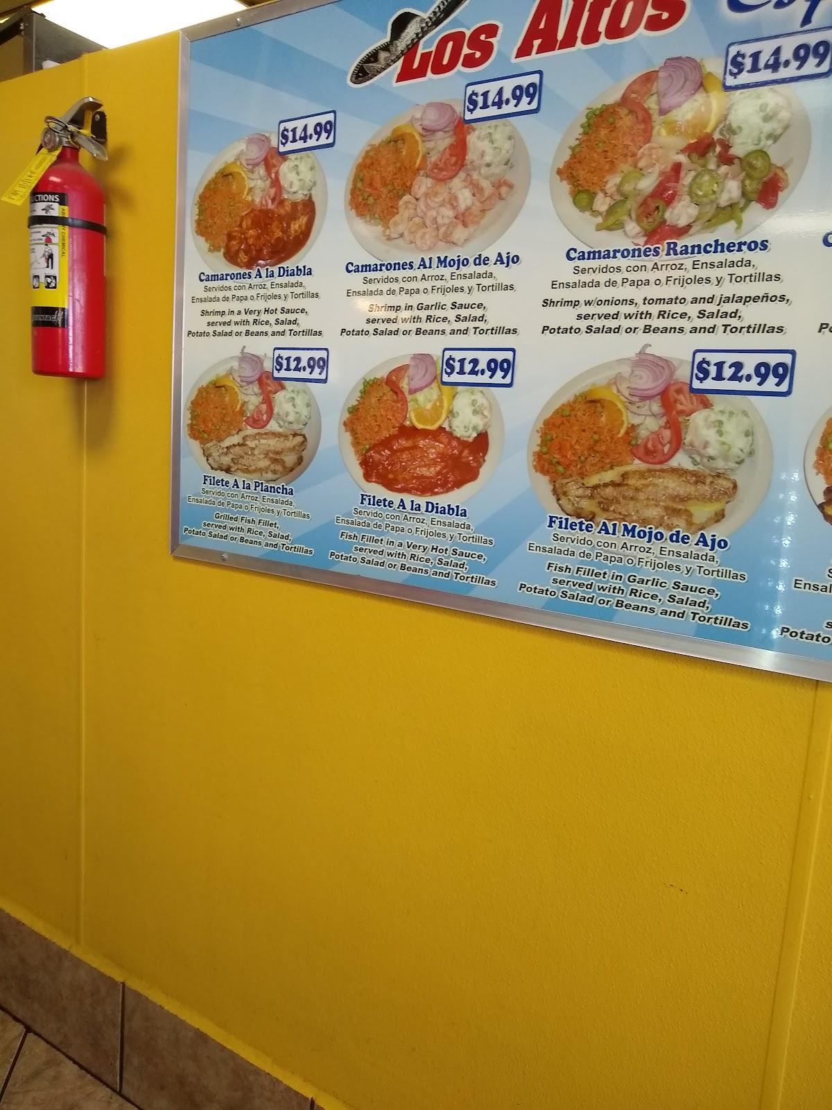Menu at Los Altos Mexican Food San Bernardino restaurant, San Bernardino