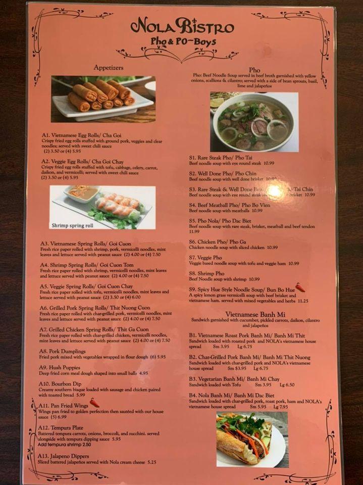 Menu at Noosh Afghan Cuisine restaurant, Lansing