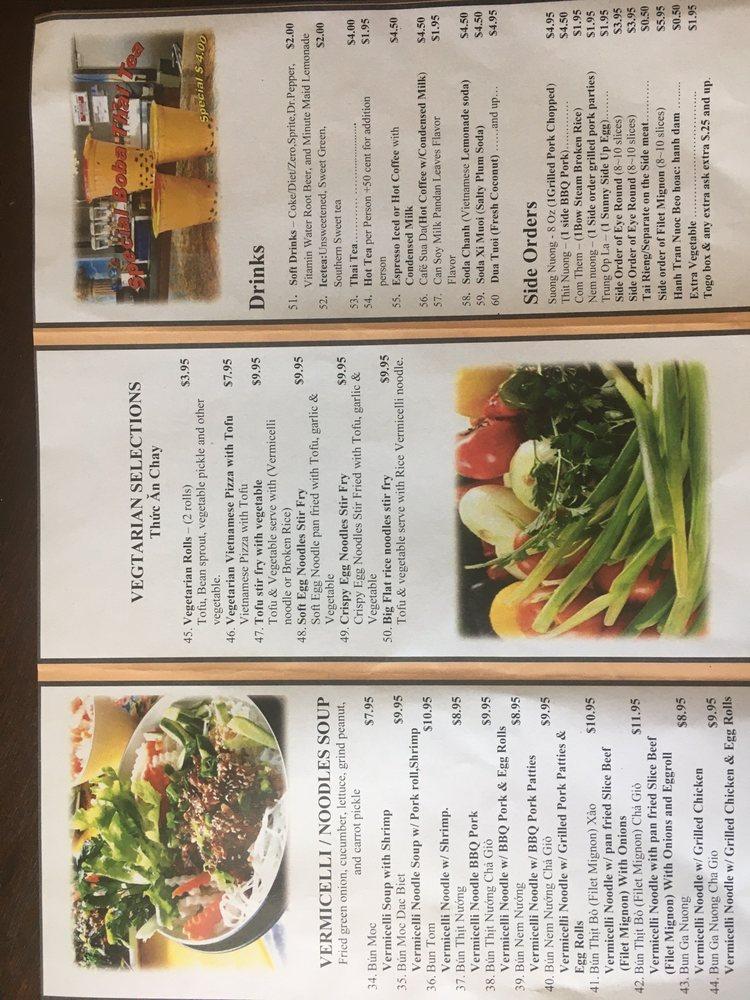 Menu at Pho Viet Nam 2 restaurant, Mesa, E Main St