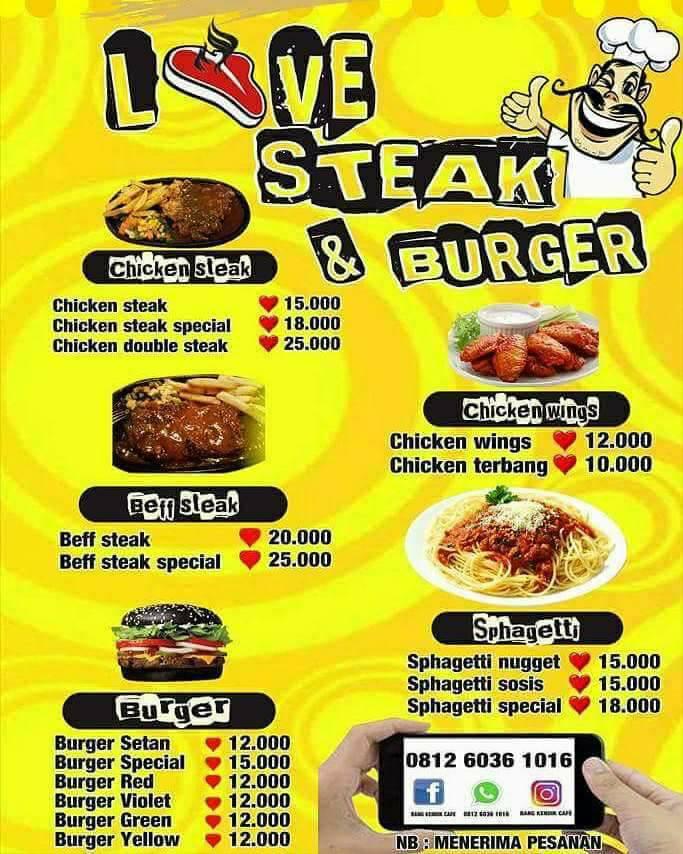 Menu at Bang kendik cafe "cofee & resto", Rantauprapat
