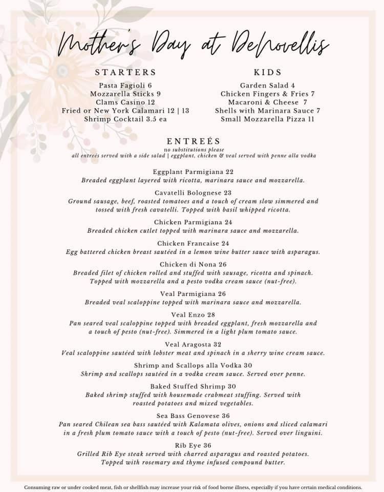 Menu at Denovellis pizzeria, Rocky Hill, 944 Cromwell Ave