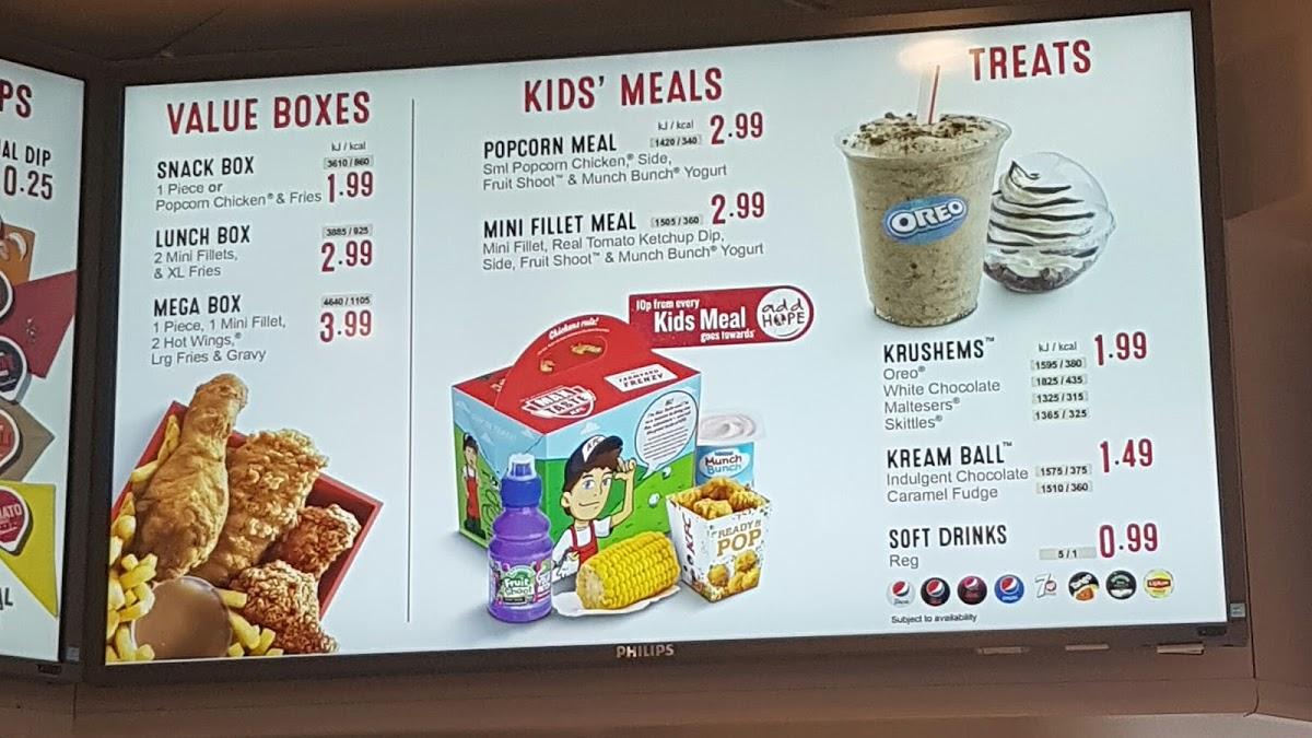 Menu at KFC Cumbernauld - South Muirhead Road fast food, Glasgow, S ...