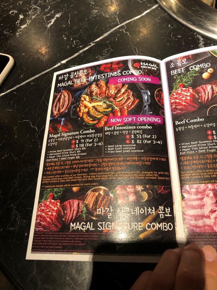 Menu at Magal OC BBQ, Buena Park