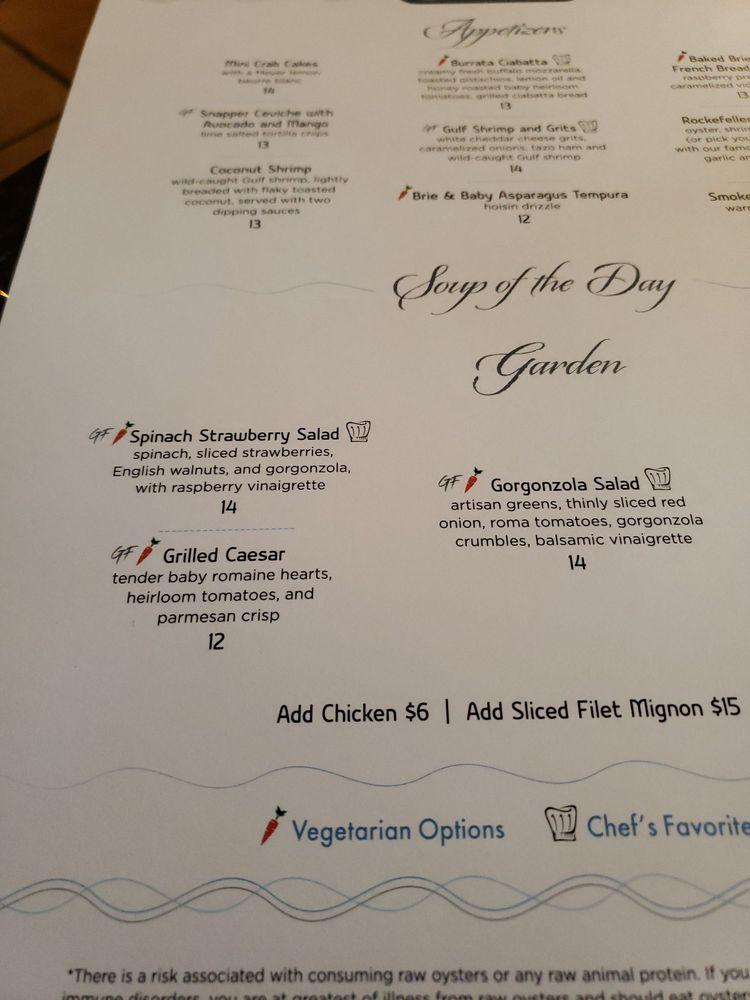 Menu at Marcello's Ocean Grille & Spirits pub & bar, Port Isabel