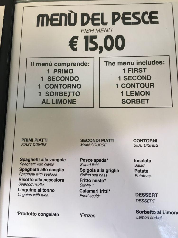 Menu da Ristorante Santi, Roma