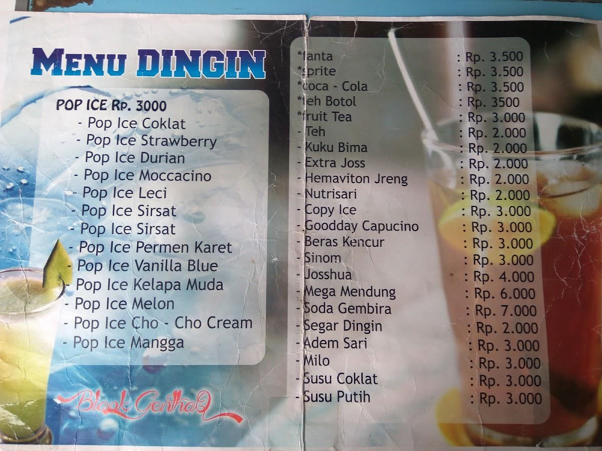 Menu at Street Funk Stadion, Pasuruan