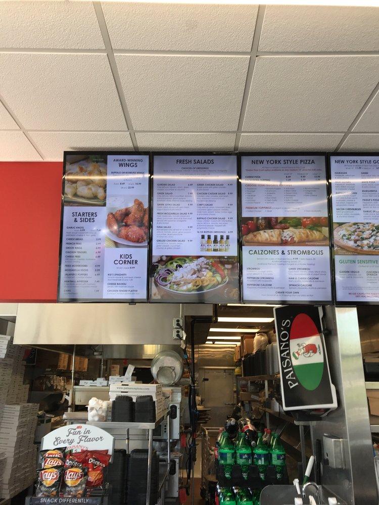 Menu at Paisano's pizzeria, Temple Hills, St Barnabas Rd