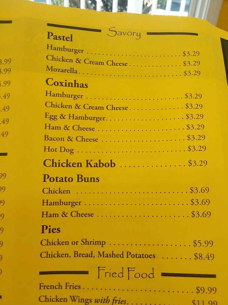 Menu at Bite on the Go restaurant, Falmouth
