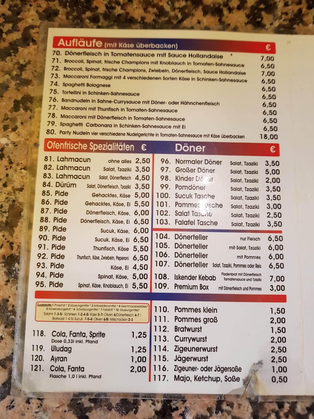 Speisekarte von Mac Döner restaurant, Waltrop