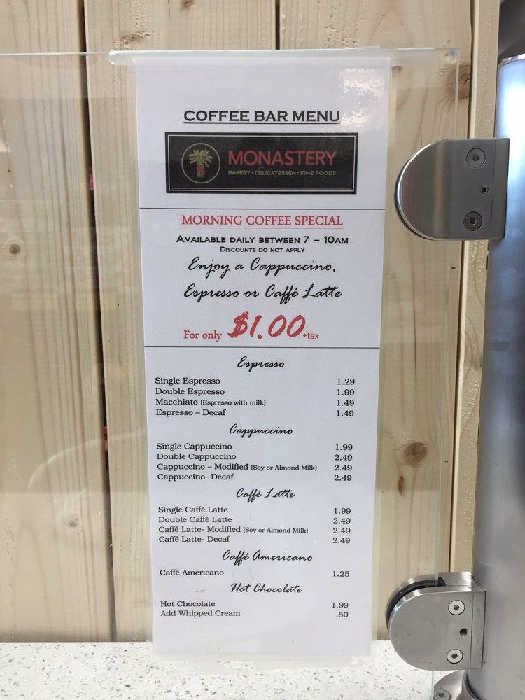 Menu at Monastery Bakery & Delicatessen Ltd, Oakville