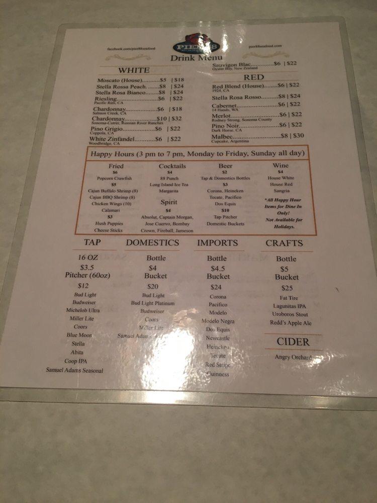 Menu at Pier 88 Boiling Seafood & Bar Chattanooga, Chattanooga