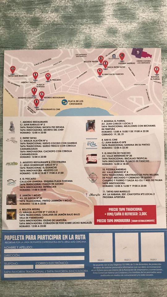Menu at Pescaito los cristianos restaurant, Playa de las Américas