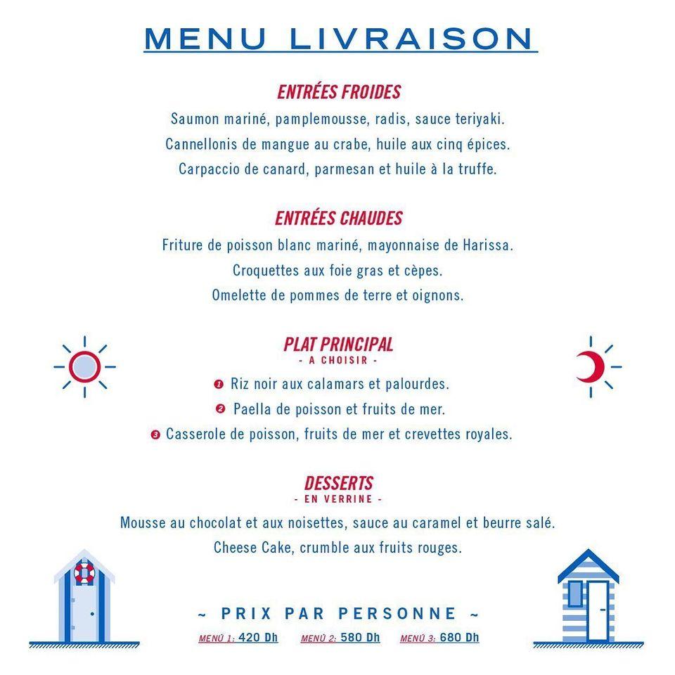Menu at Sa Caleta restaurant, Rabat