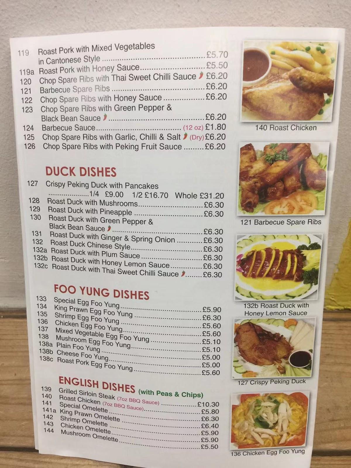 Menu at The Light Chinese Takeaway fast food, Waterlooville