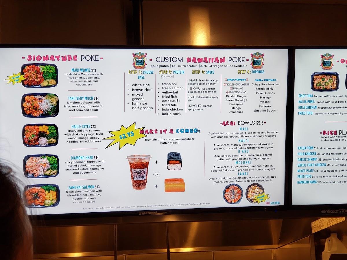 Menu at Poke Hana desserts, Orlando, A E Colonial Dr
