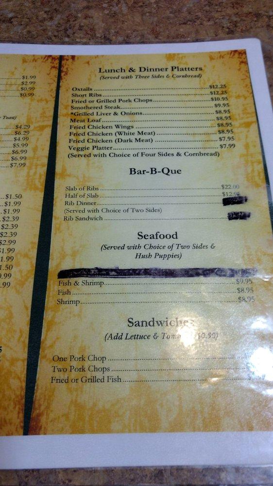 Menu at Banyan Tree Restaurant, Belle Glade