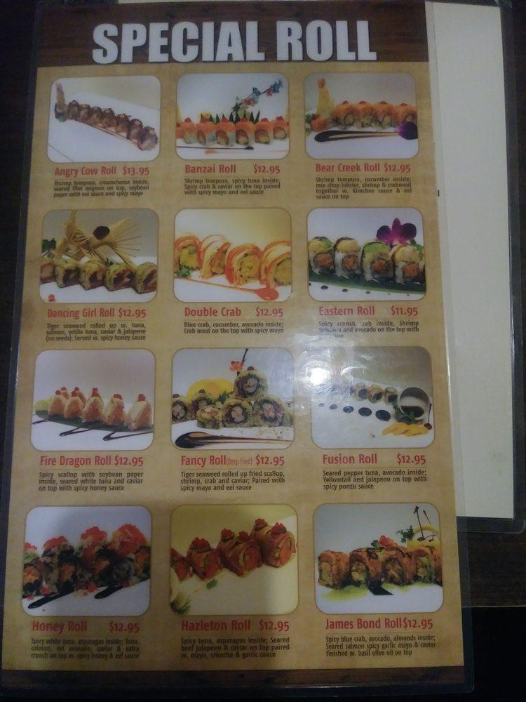 Menu at Mirakuya Japanese Restaurant, Wilkes-Barre Township, 375 ...